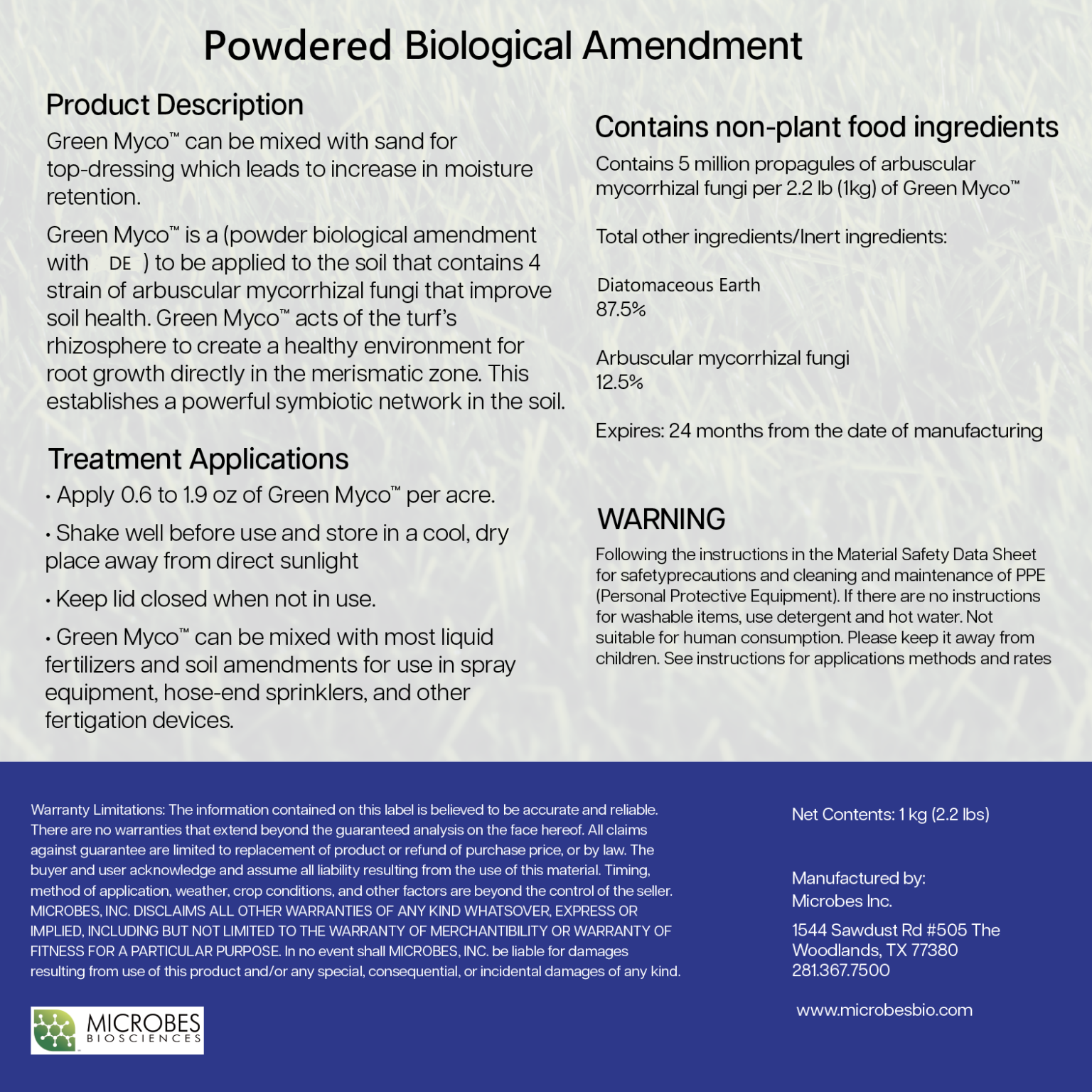GreenMYCO™ Label | Microbes BioSciences